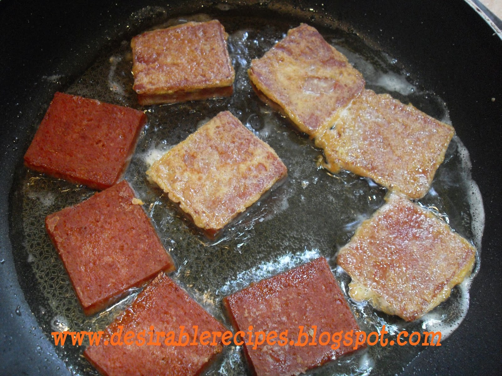 15 Minutes - Pan Fried Luncheon Meat (Two Types)