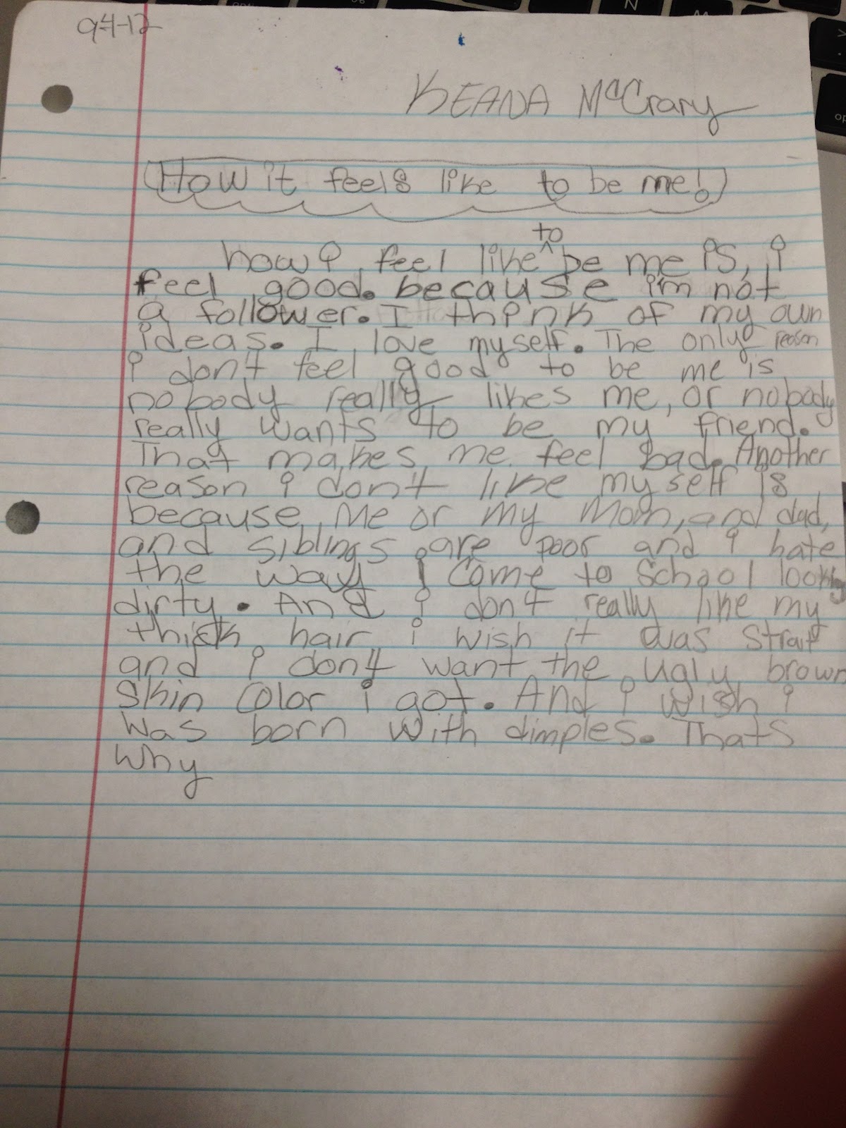 The Blog of Student Work: Berger- Writing sample