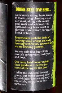 Dave's Beers of the World: Snake Venom Beer