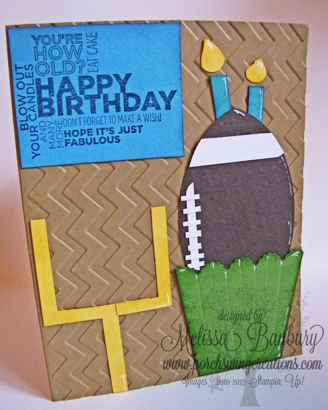 Porch Swing Creations: Football Punch Art Birthday