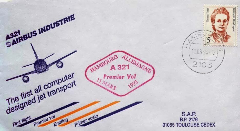 Aircraft Manufacturer and Special Flight Covers: Airbus First Flight Covers