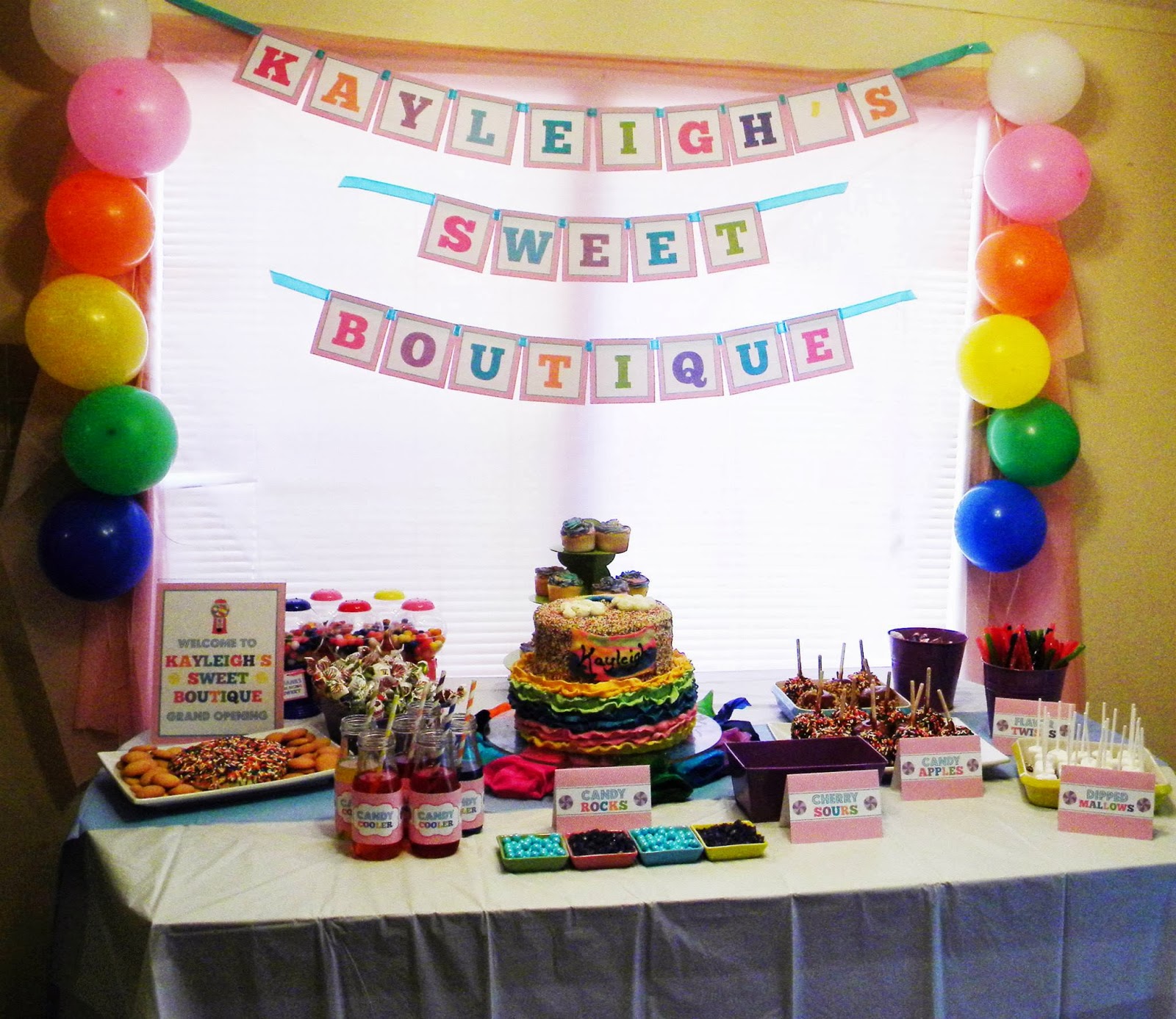 Glam Design Studio Blog: Kayleigh's Sweet Boutique Themed Birthday