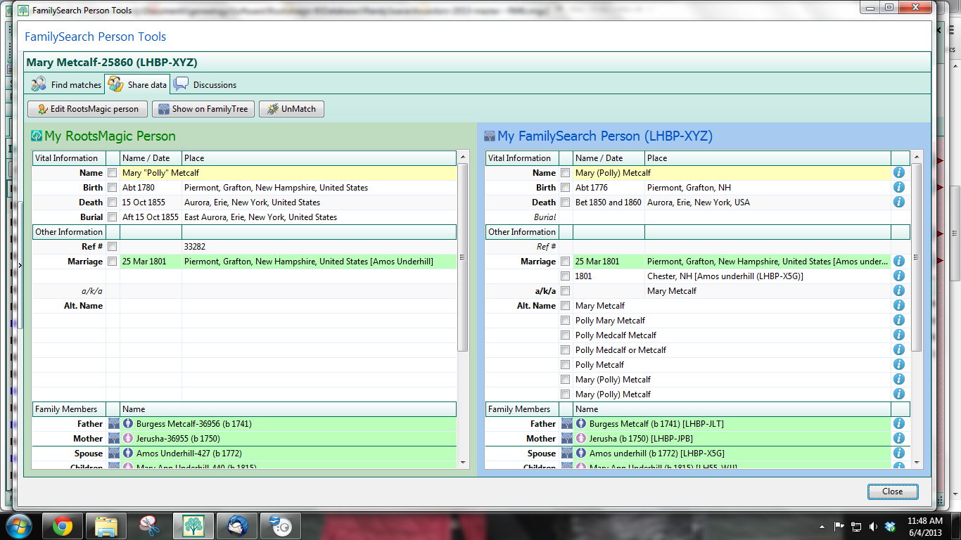 Genea-Musings: Using RootsMagic 6 to Update FamilySearch Family Tree ...