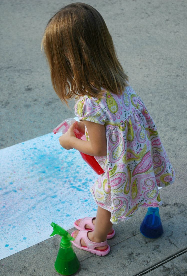 Spray Chalk Splatter Painting | What Can We Do With Paper And Glue