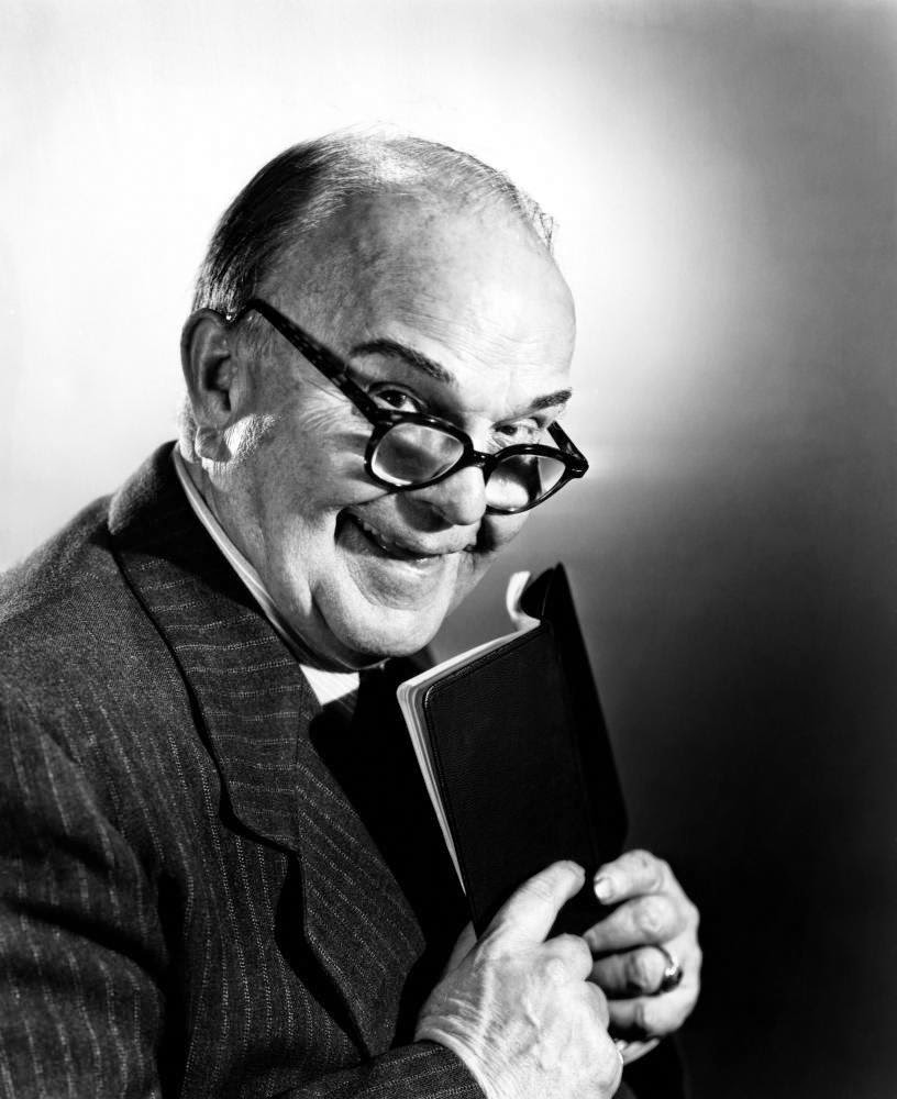 Bespectacled Birthdays: Victor Moore (from We're Not Married), c.1952
