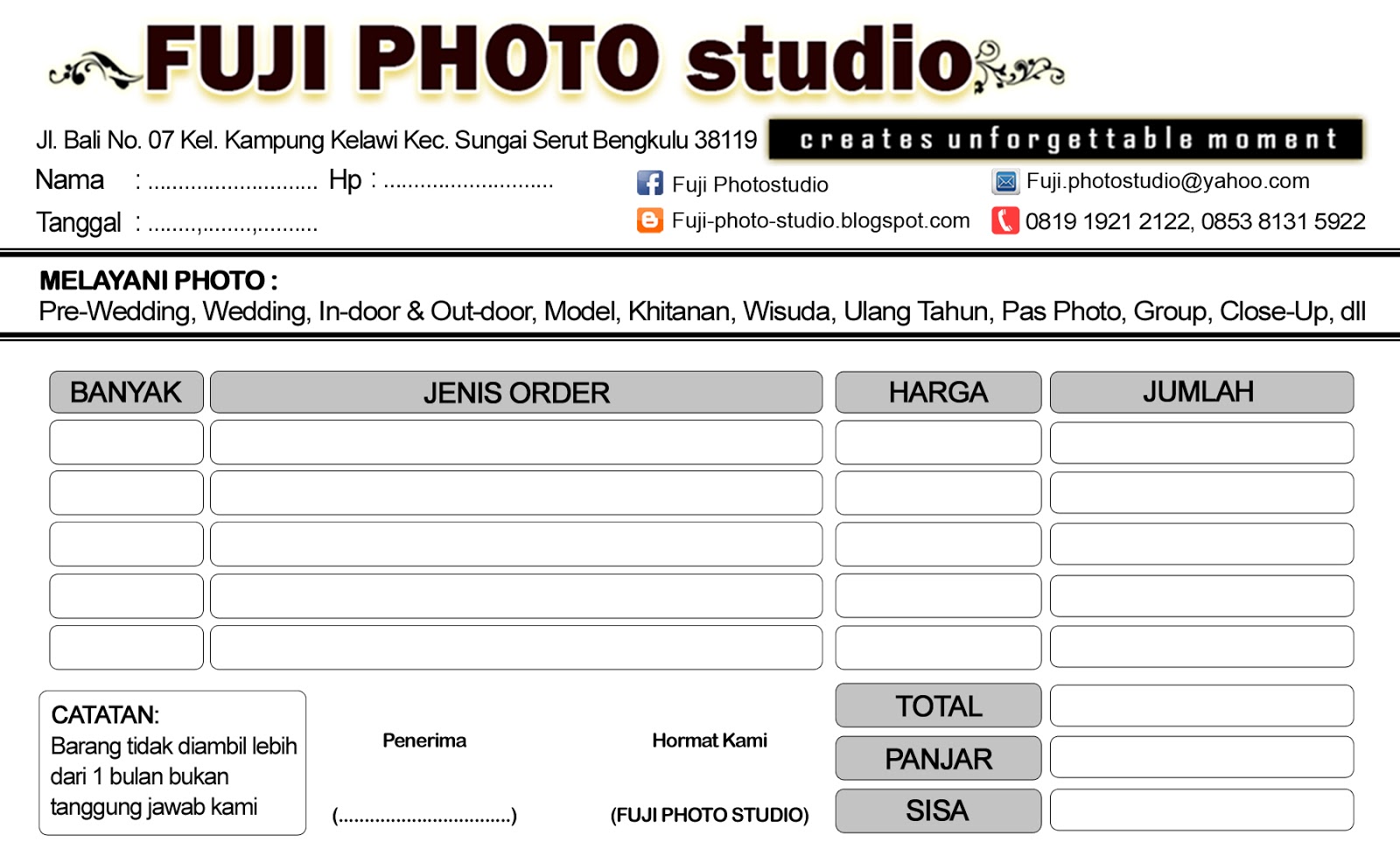 Fuji Photography: Nota