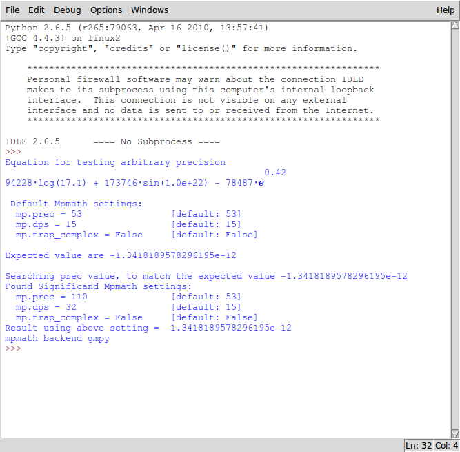 Ofans Blog Arbitrary Precision Using Python Mpmath