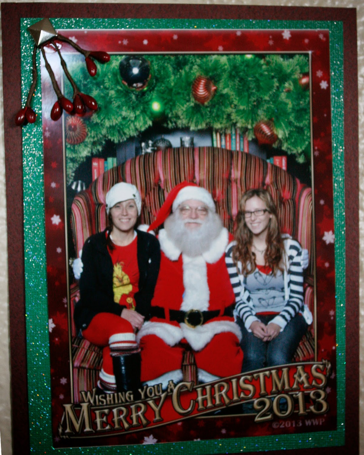 Family Strong: Yearly Santa Picture Display