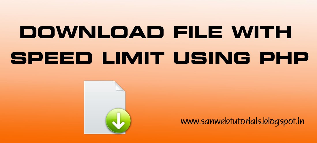 Download file script with speed limit using php