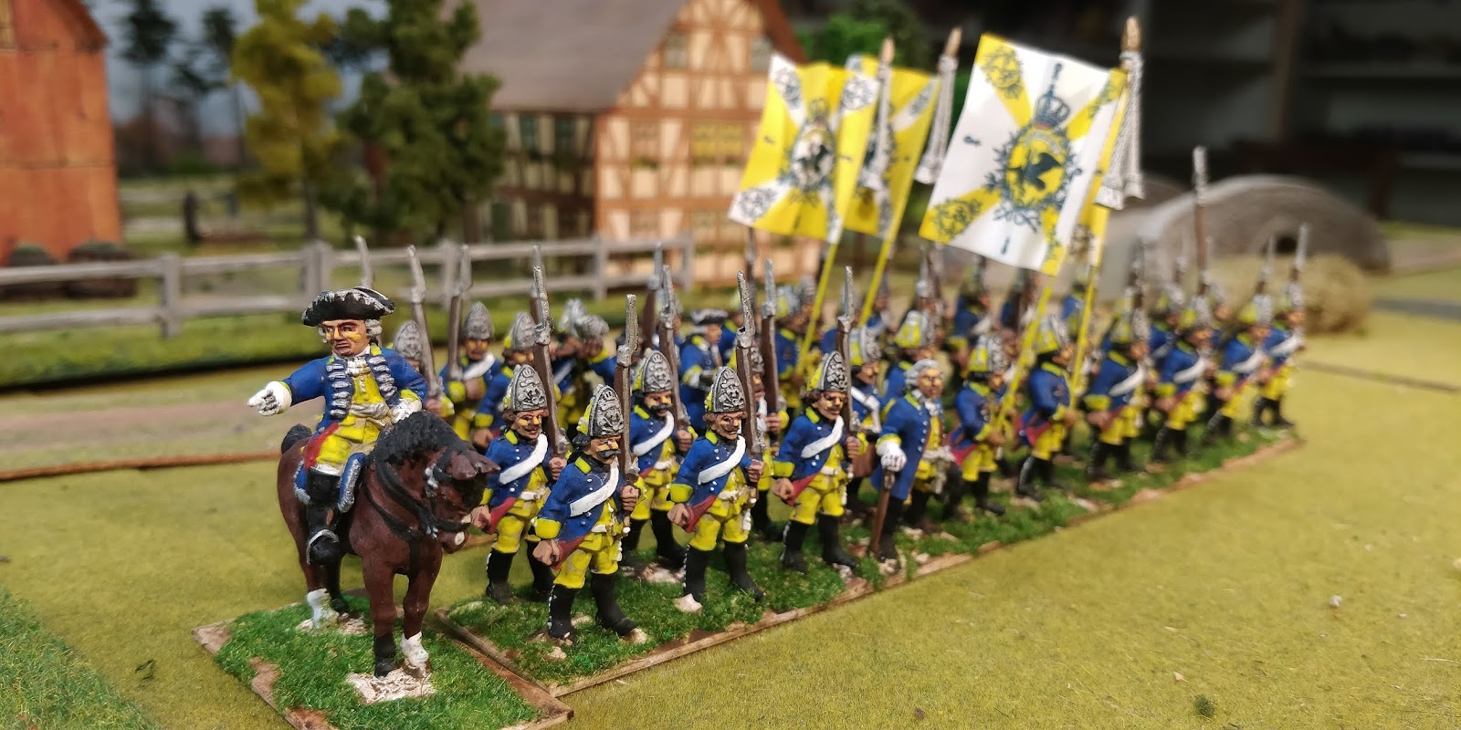 Painting Wargames Figures: Prussian 28mm SYW: IR39 Jung Braunschweig