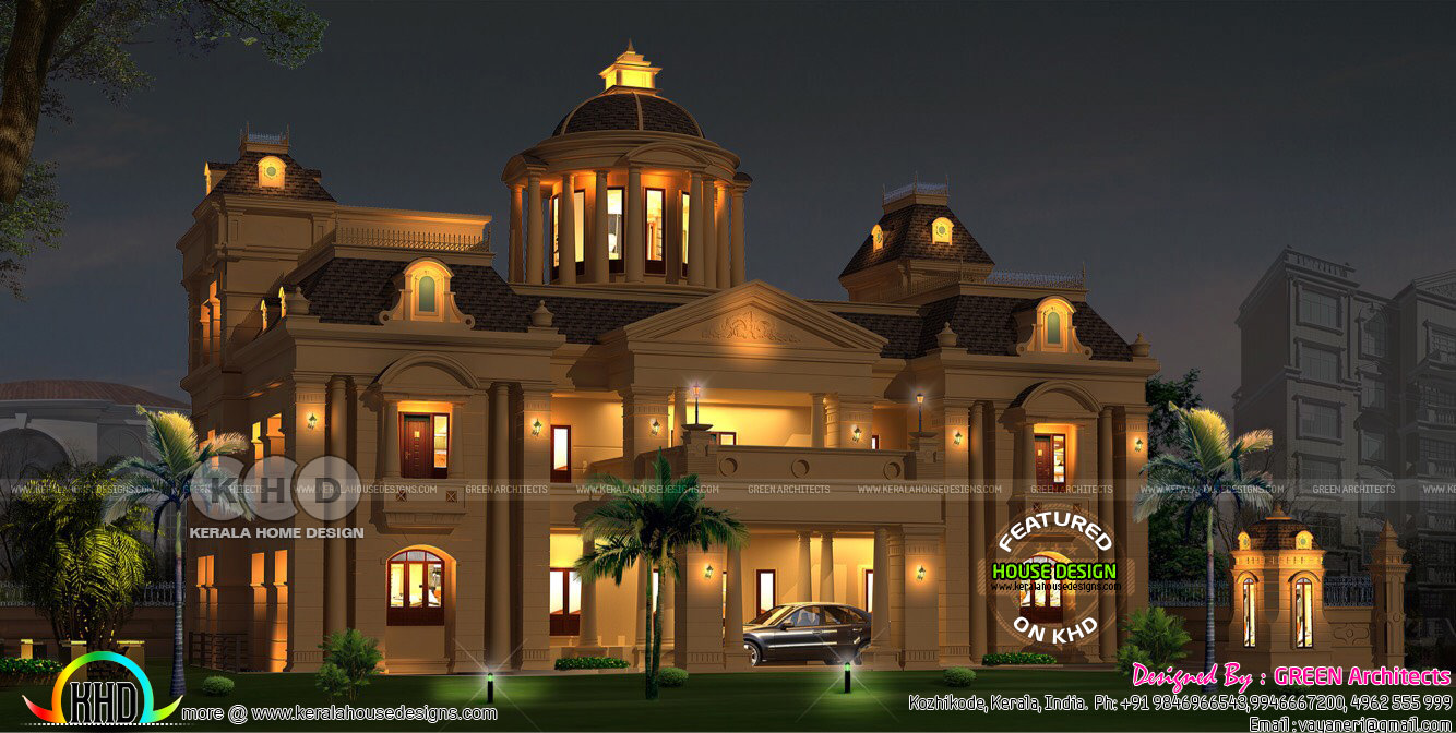 Luxurious Colonial model 7 BHK home design - Kerala Home Design and ...