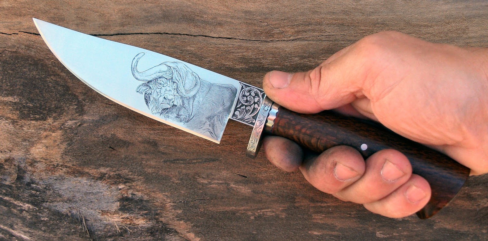 Paulo Correia: Faca Búfalo da série "Big Five"