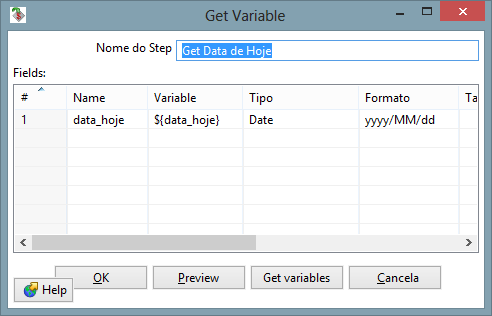 Aprenda Pentaho: Step Set Variables e Step Get Variables – Exemplos Kettle