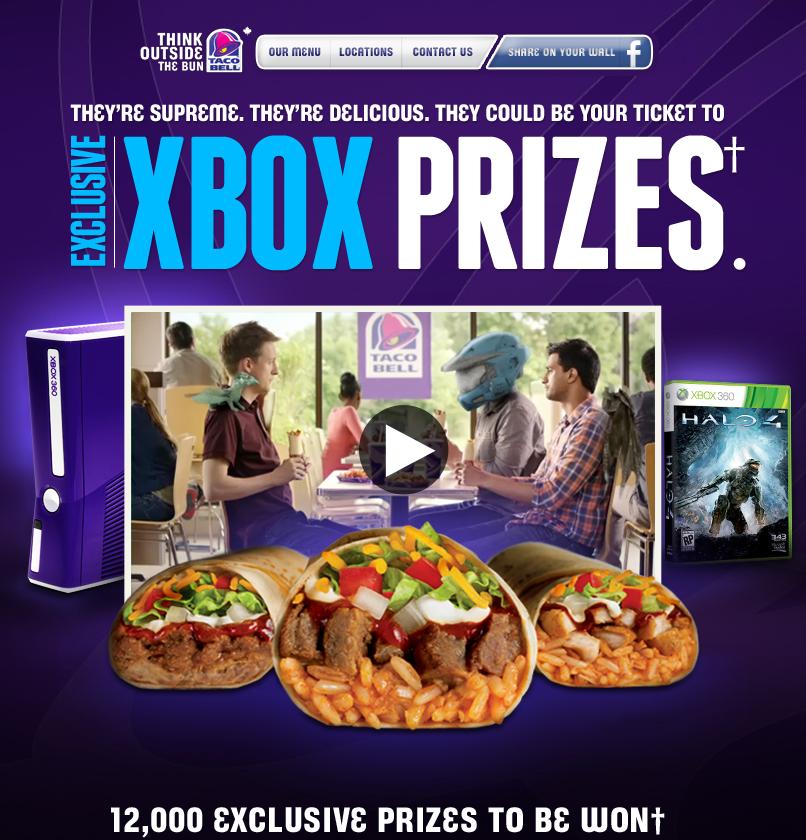 Step By Step Facebook: Xbox X Taco Bell：參加者需要懂「計算」的宣傳活動！