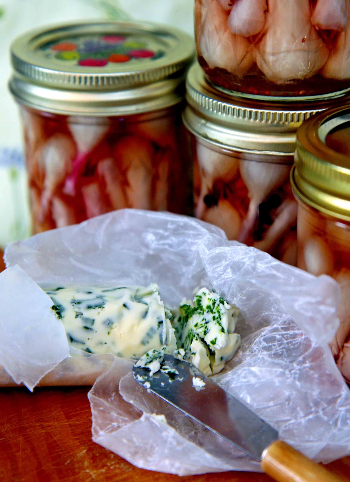 Wild Allium Butter and Pickles