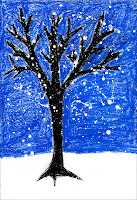 How to Draw a Winter Tree - Art Projects for Kids