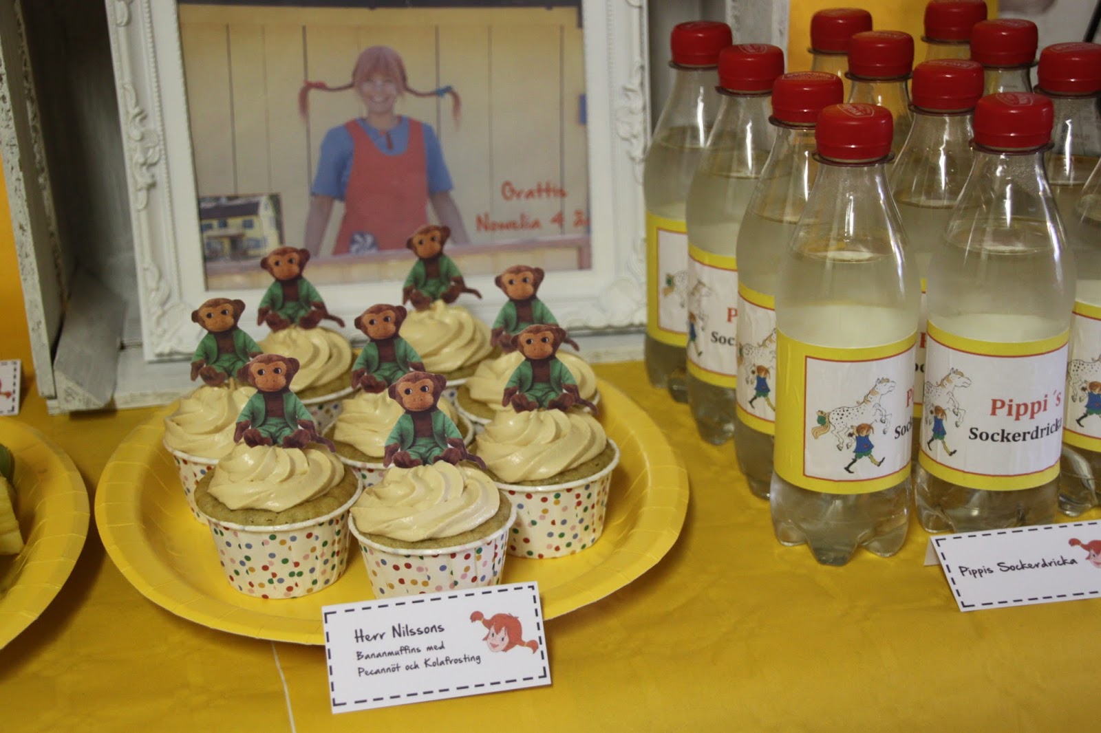 Millis tårtor och annat: STORT PIPPI LÅNGSTRUMP DESSERTBORD