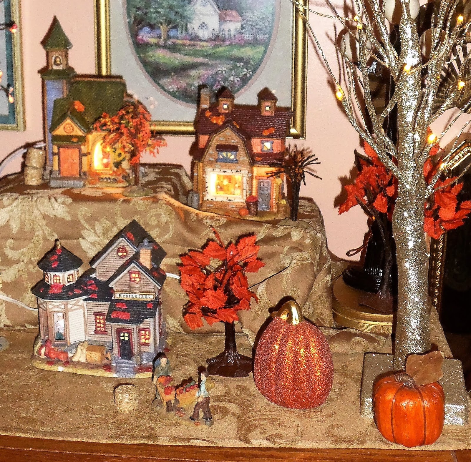 DEBBIE-DABBLE BLOG: Fall Village and Vignettes in the Living Room, 2018