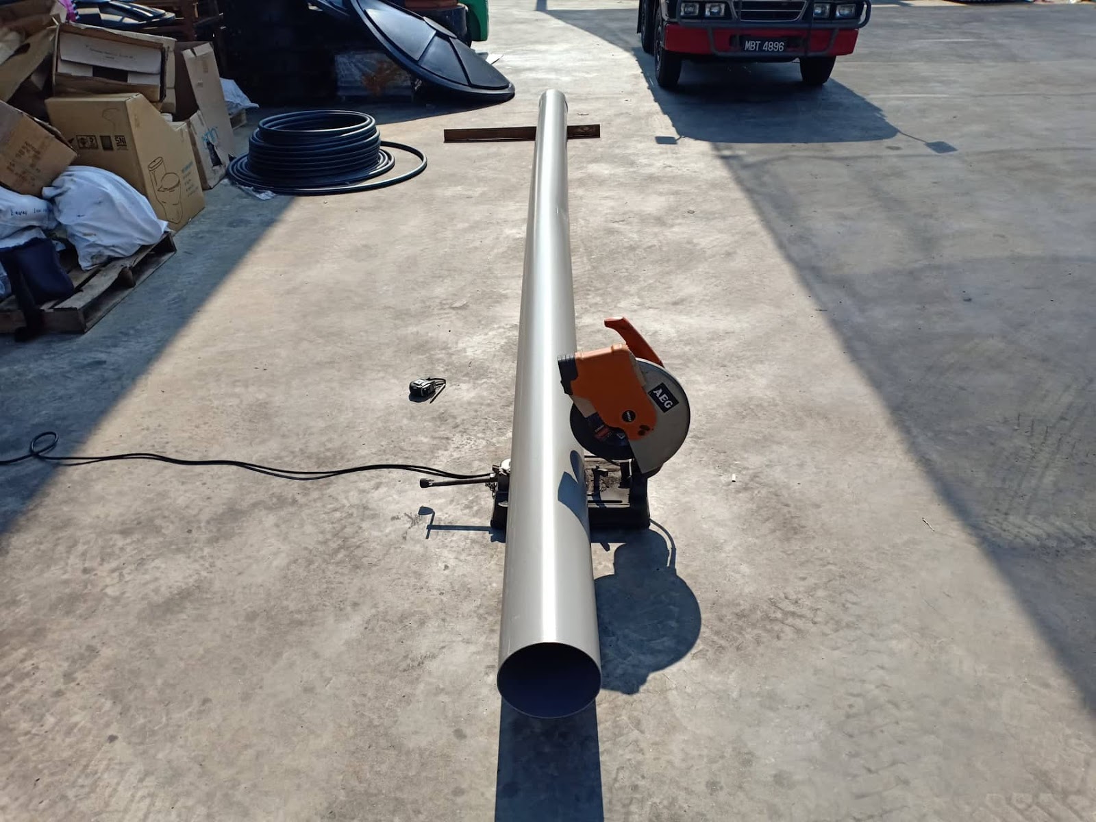 Cara, Teknik dan Langkah Memotong Paip PVC berskala Besar 8 Inch