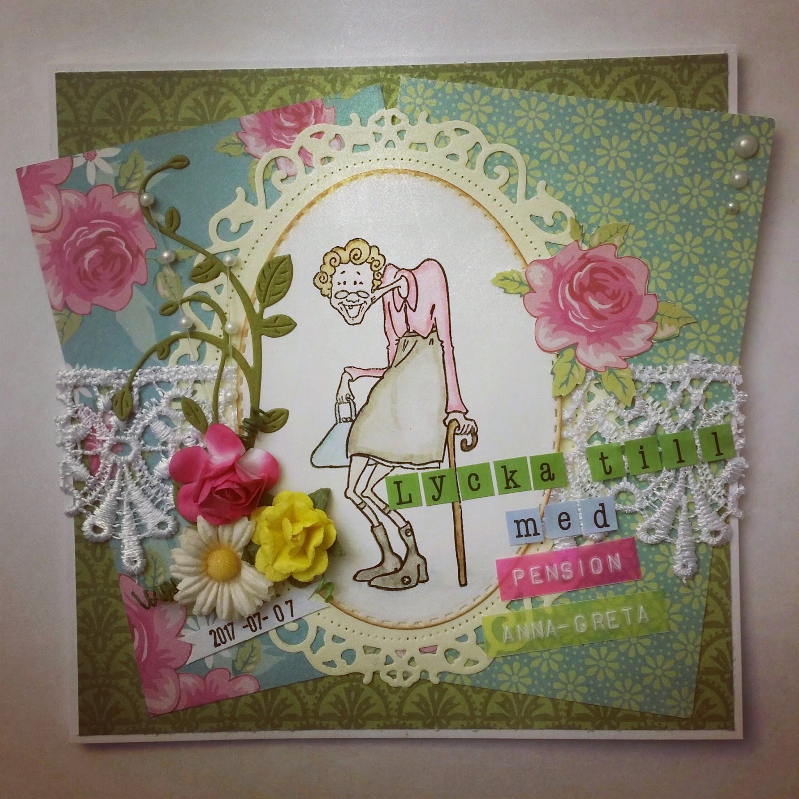 Pysselsandra: Lycka till med pension!