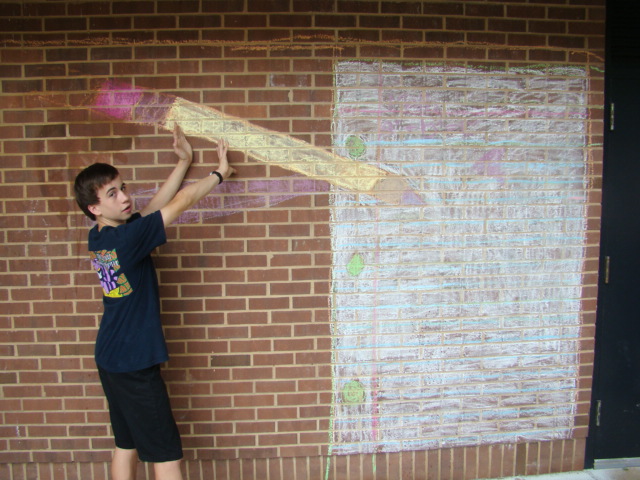 Art of Apex High School: Interactive Chalk Murals : Day 2