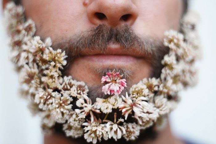joseph scissorhands: Flower Beards & Facial Foliage
