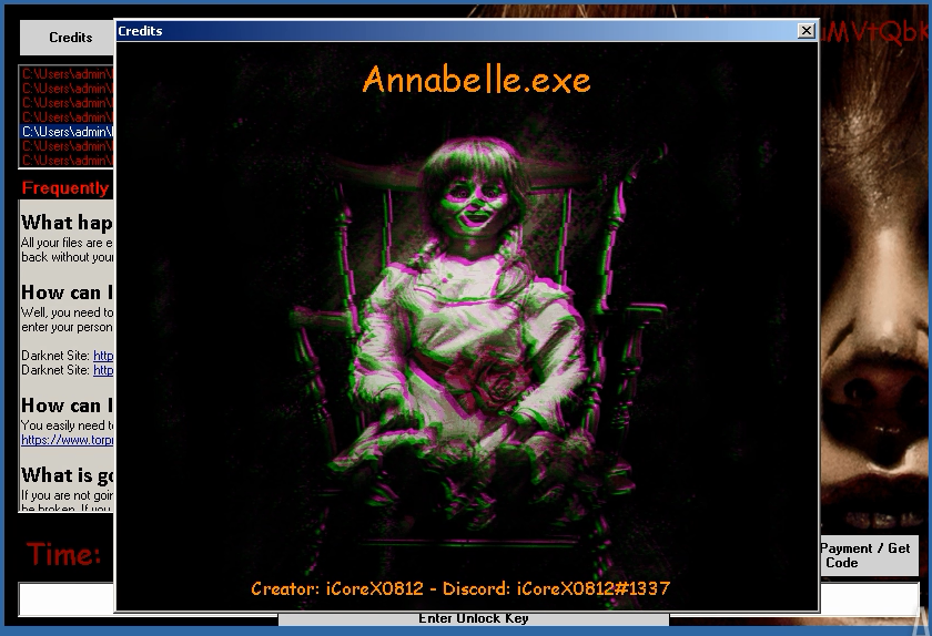 Шифровальщики-вымогатели The Digest "Crypto-Ransomware": Annabelle