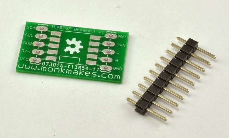 Dr. Monk's DIY Electronics Blog: TEA5767 FM Radio Breakout Board for ...