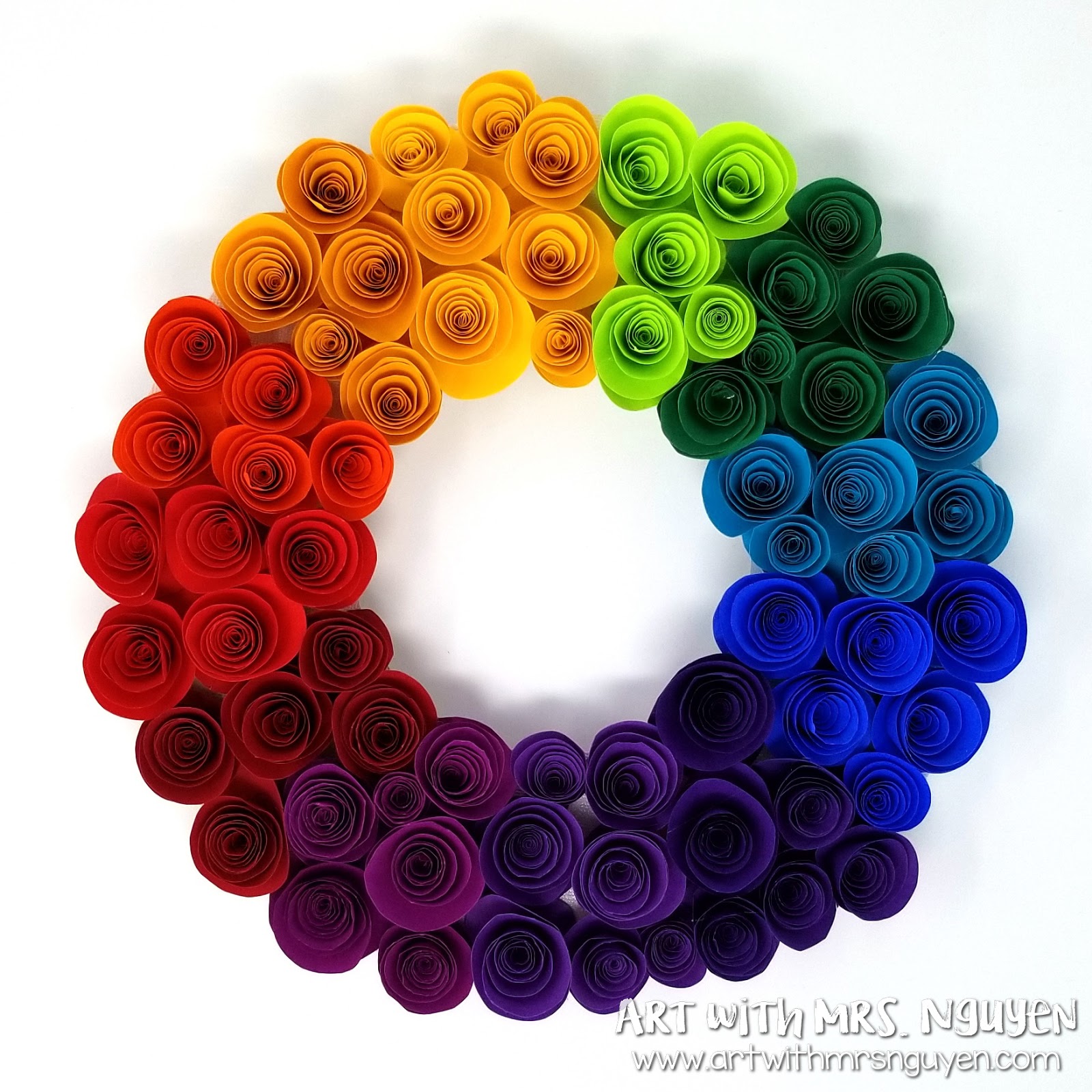 Color Wheel Wreath Art With Mrs Nguyen color-wheel-wreath-art-with-mrs-nguyen