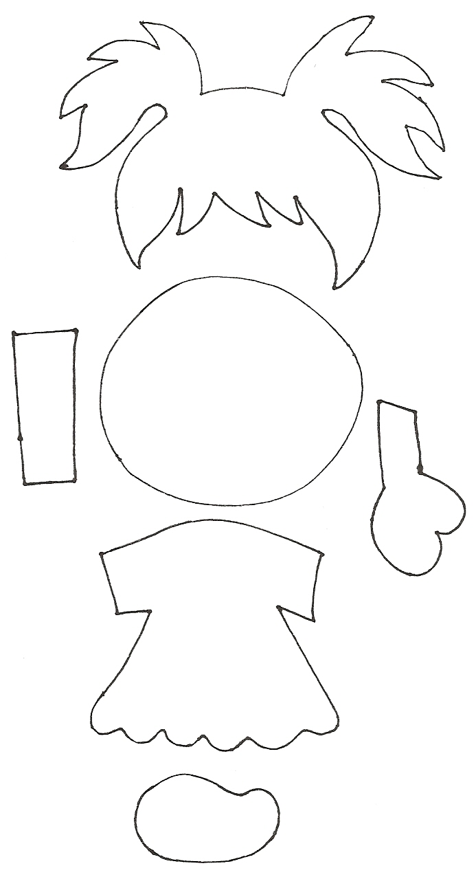 Bonecas com molde - Como Fazer