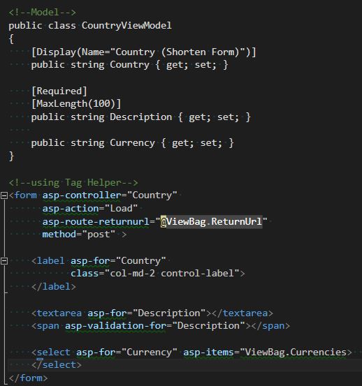 Technology: Tag Helpers replaced HTML helpers... Technology: Tag Helpers replaced HTML helpers...