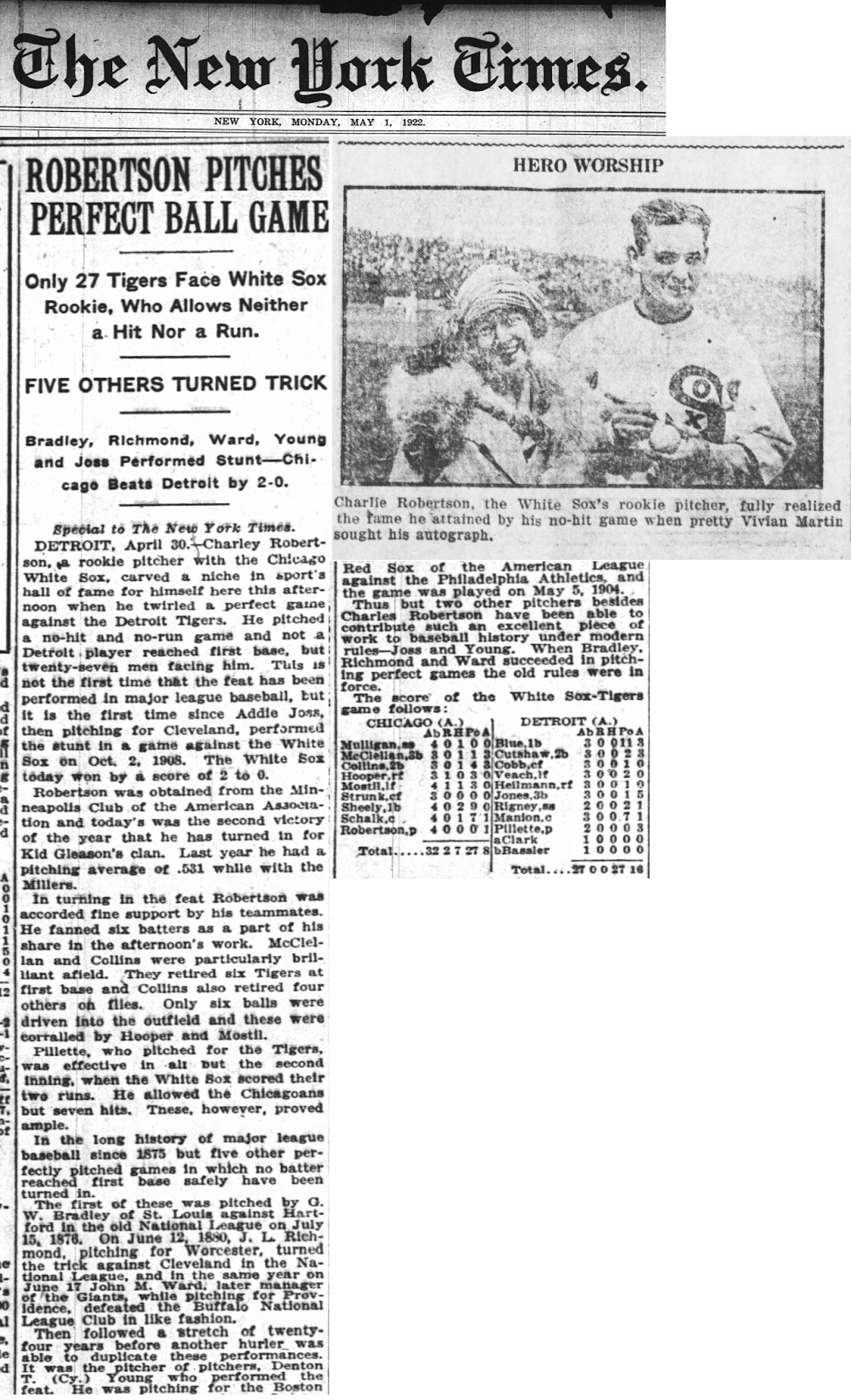 Charlie Robertson’s Perfect Game