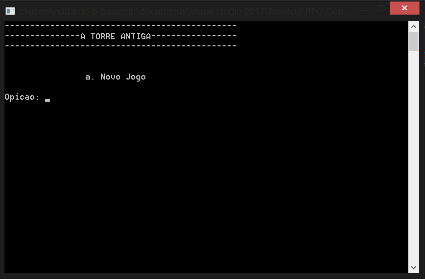 Programador de Jogos - Eduardo Gasperin: RPG de texto