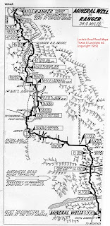 Texas Tabernacle by Jeff Clark: Bankhead Hwy Map up Wiles Canyon