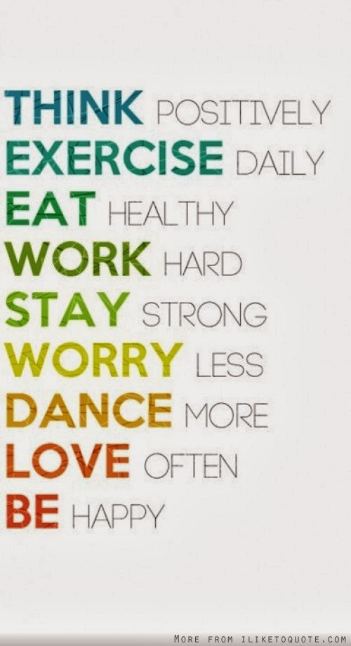 Motivational Think Tank: Think positively, exercise daily, eat healthy....