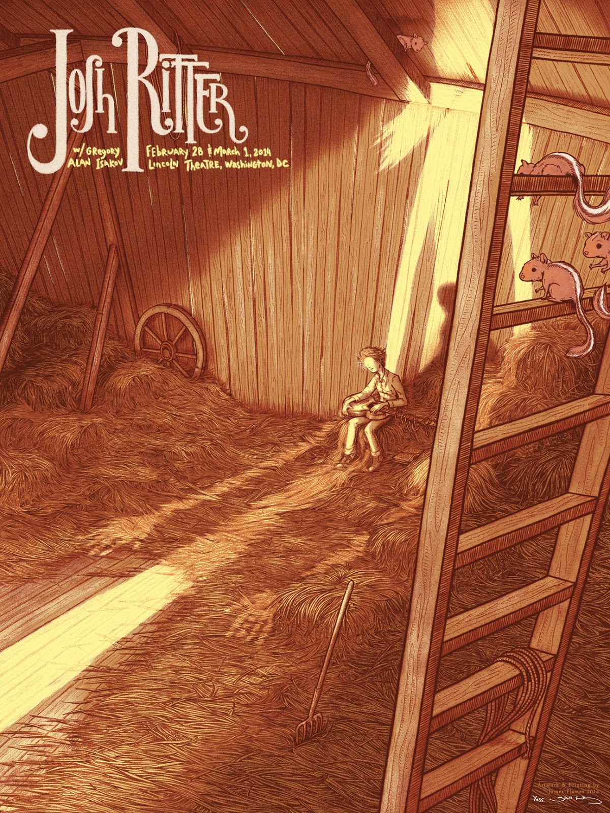 INSIDE THE ROCK POSTER FRAME BLOG: James Flames Josh Ritter Poster ...