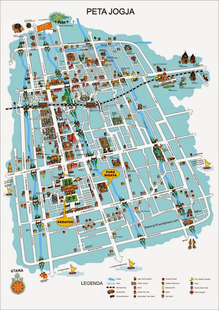 Peta Jogja, yogyakarta tourism map
