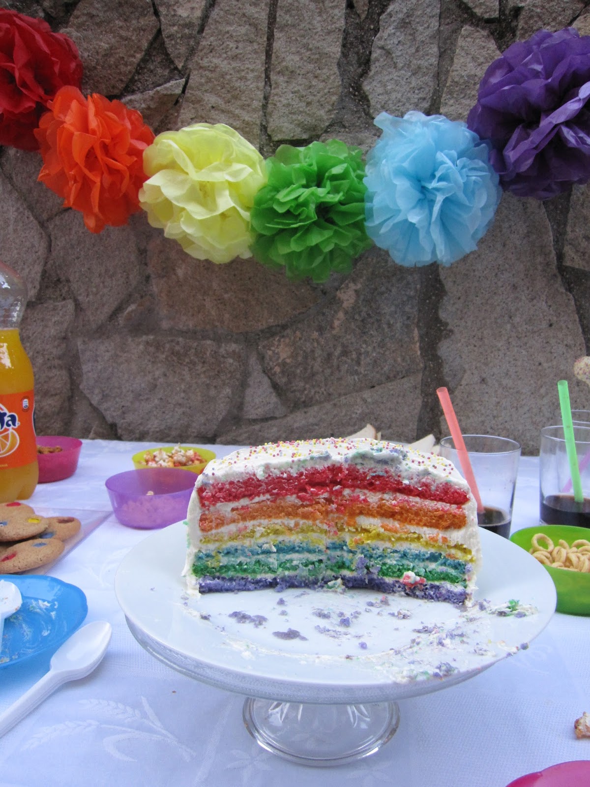 Jarita's Cookies: Tarta y Cumpleaños Rainbow