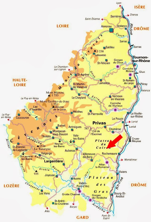 Balades en Drôme-Ardèche: Sceautres : circuit de randonnée autour du ...