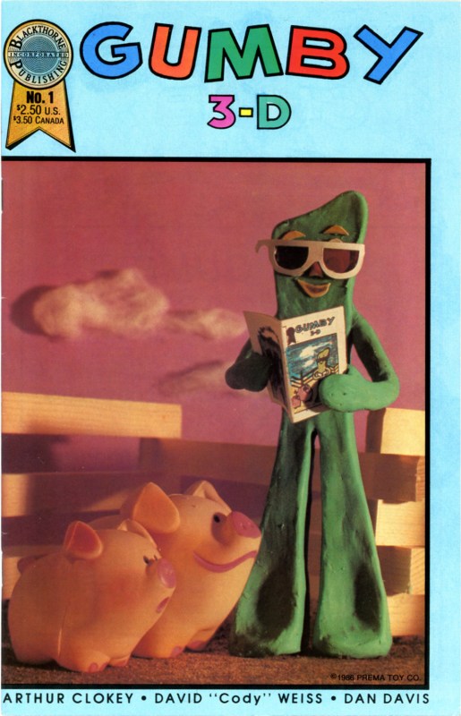 POP CULTURE SHOP: GUMBY 3-D #1 COMIC BOOK VINTAGE POKEY ART CLOKEY CLAY ...