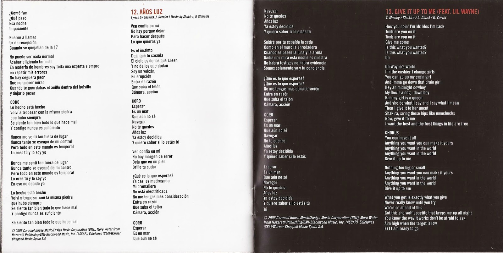 Encarte: Shakira - She Wolf (Deluxe Edition) - Encartes Pop