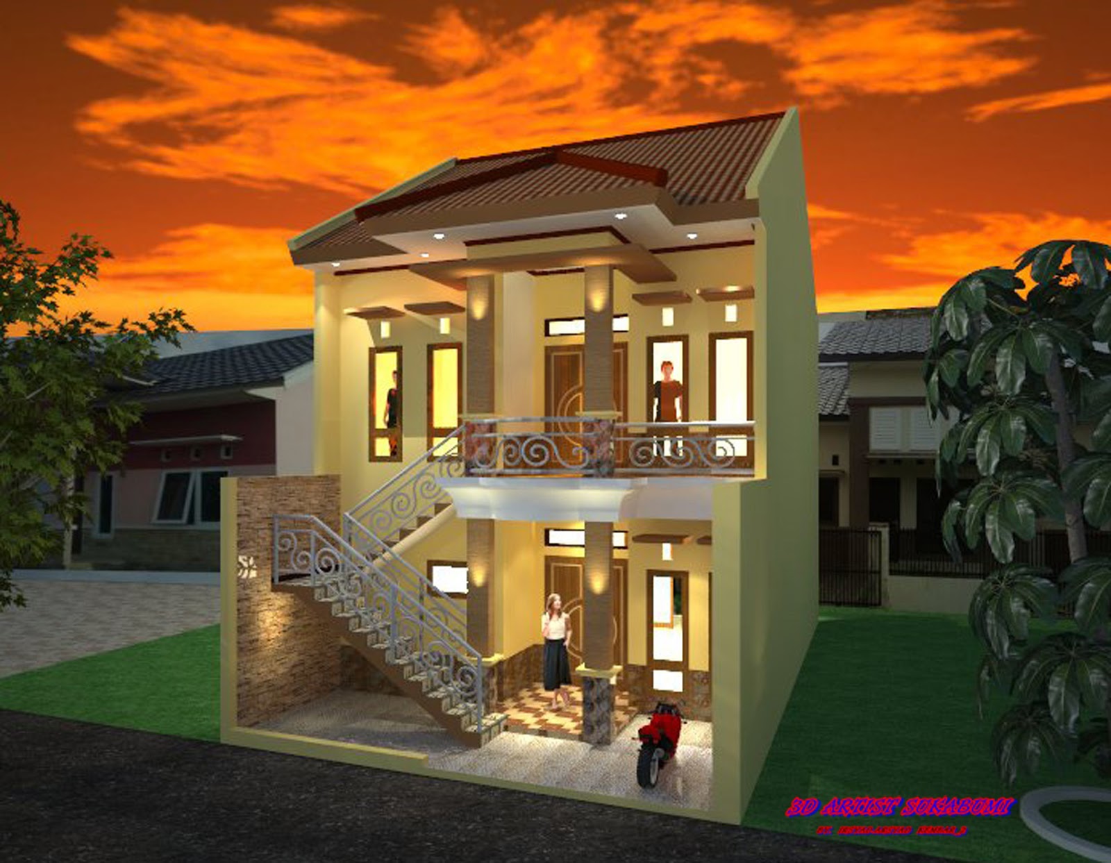 3D ARTIST SUKABUMI, EXTERIOR, GAMBAR RUMAH ~ 3D ARTIST SUKABUMI