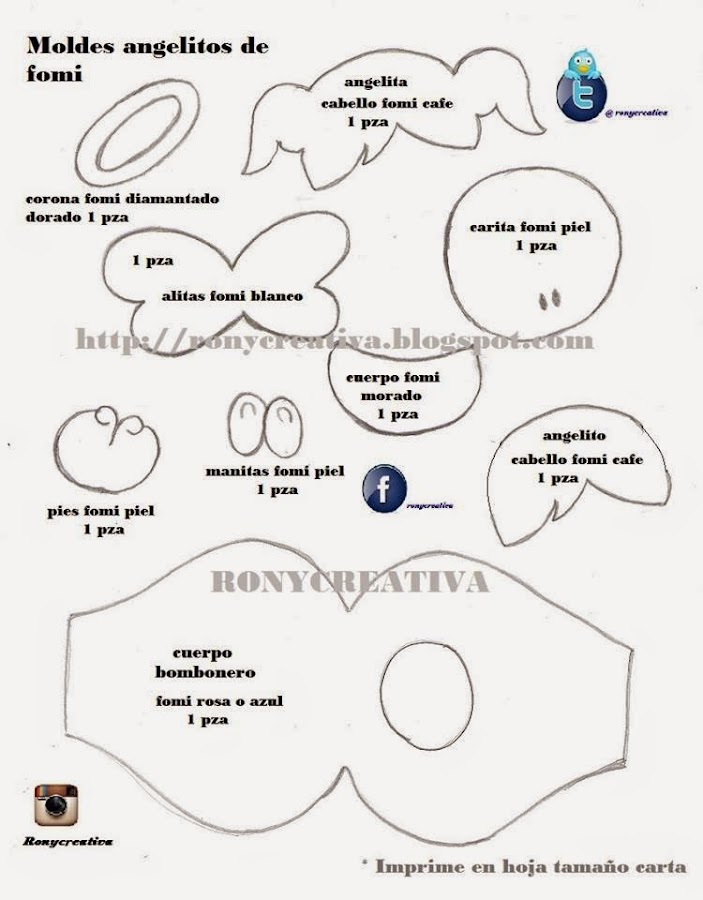 COMO HACER ANGELITOS DE FOAMY O GOMA EVA | Manualidades