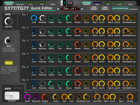 MATRIXSYNTH: MD77: Voice Editor for Yamaha SY77/TG77 by Ibo Kai