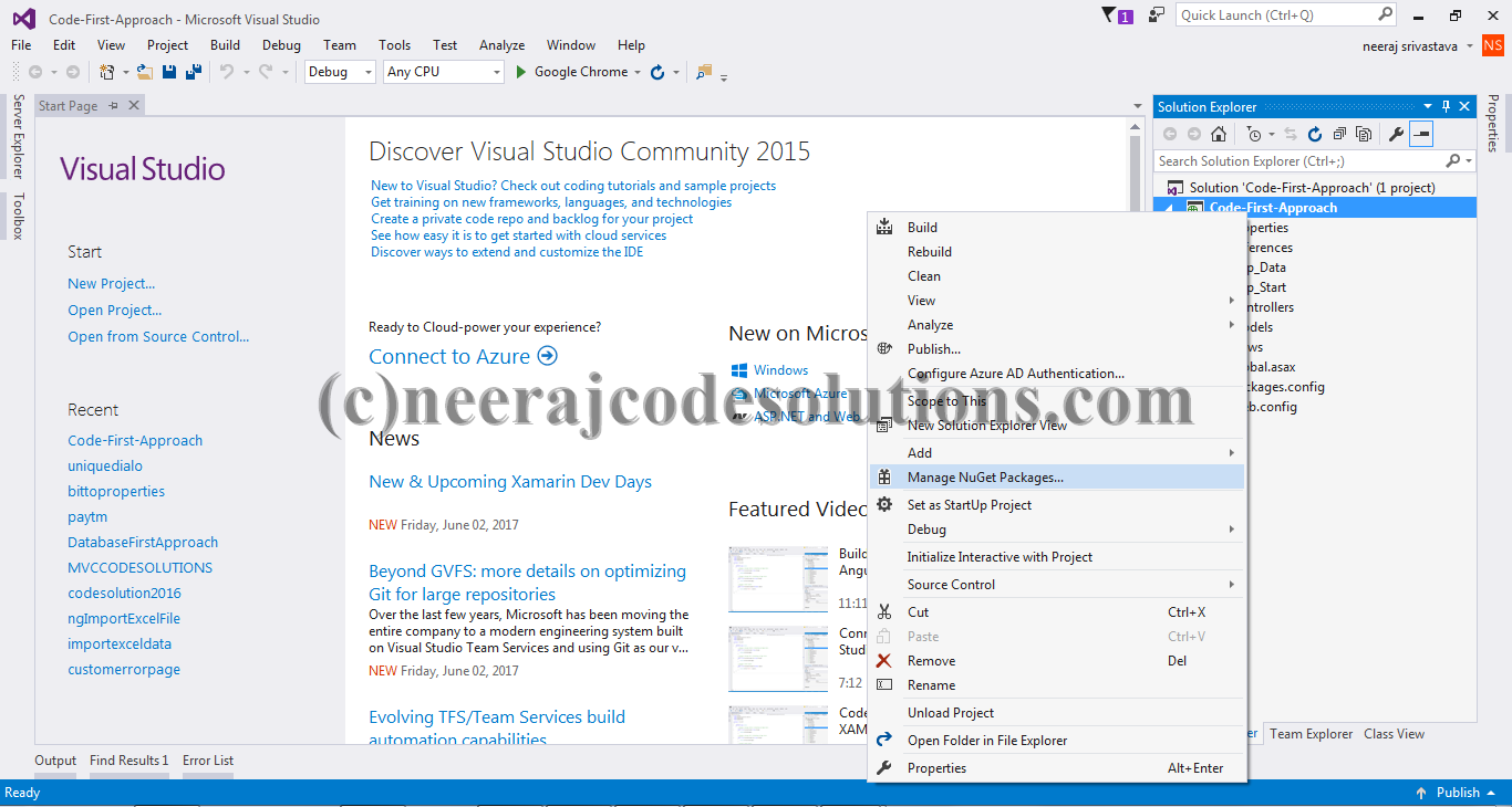Entity Framework Code First Approach In Mvc With Example Step By Step