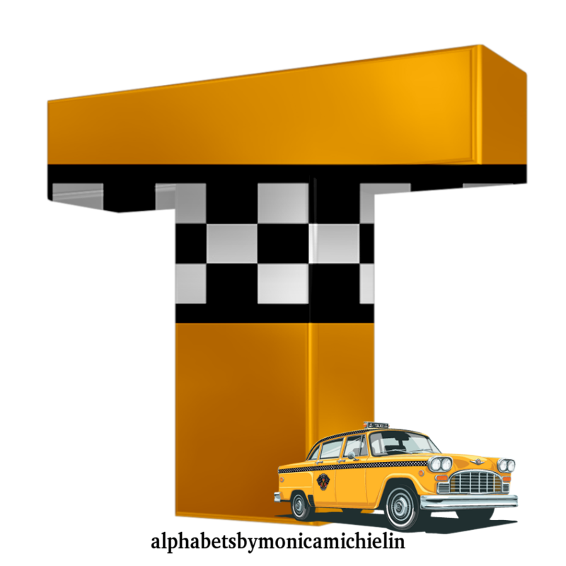 M. Michielin Alphabets: NOVO ALFABETO TAXI AMARELINHO DE NOVA IORQUE ...