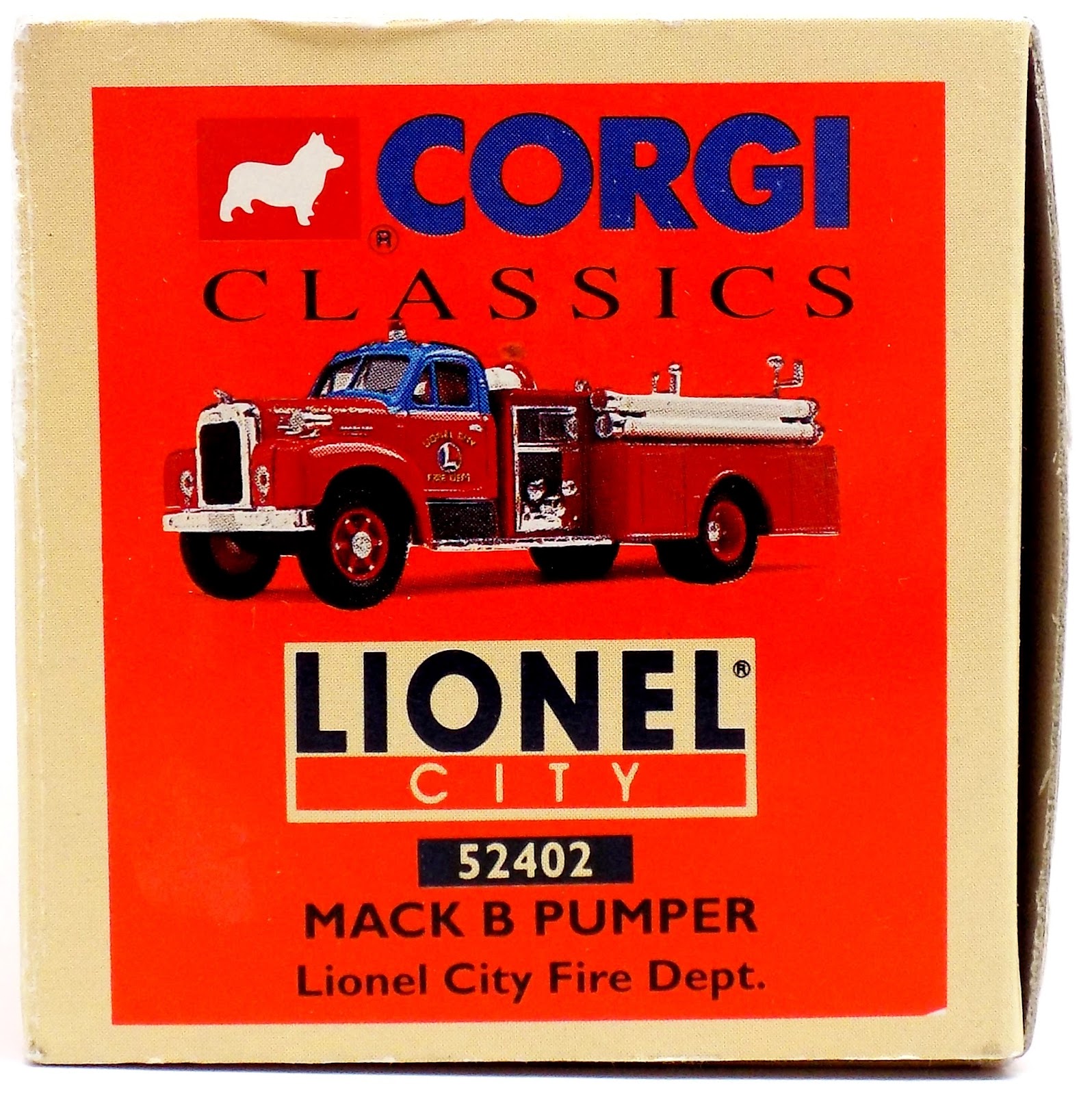 Toys and Stuff: Corgi Diecast Lionel City Mack B Pumper No. 52402