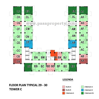 Jual Beli Sewa dan Interior Apartemen Bassura City : Layout Floor Plan ...