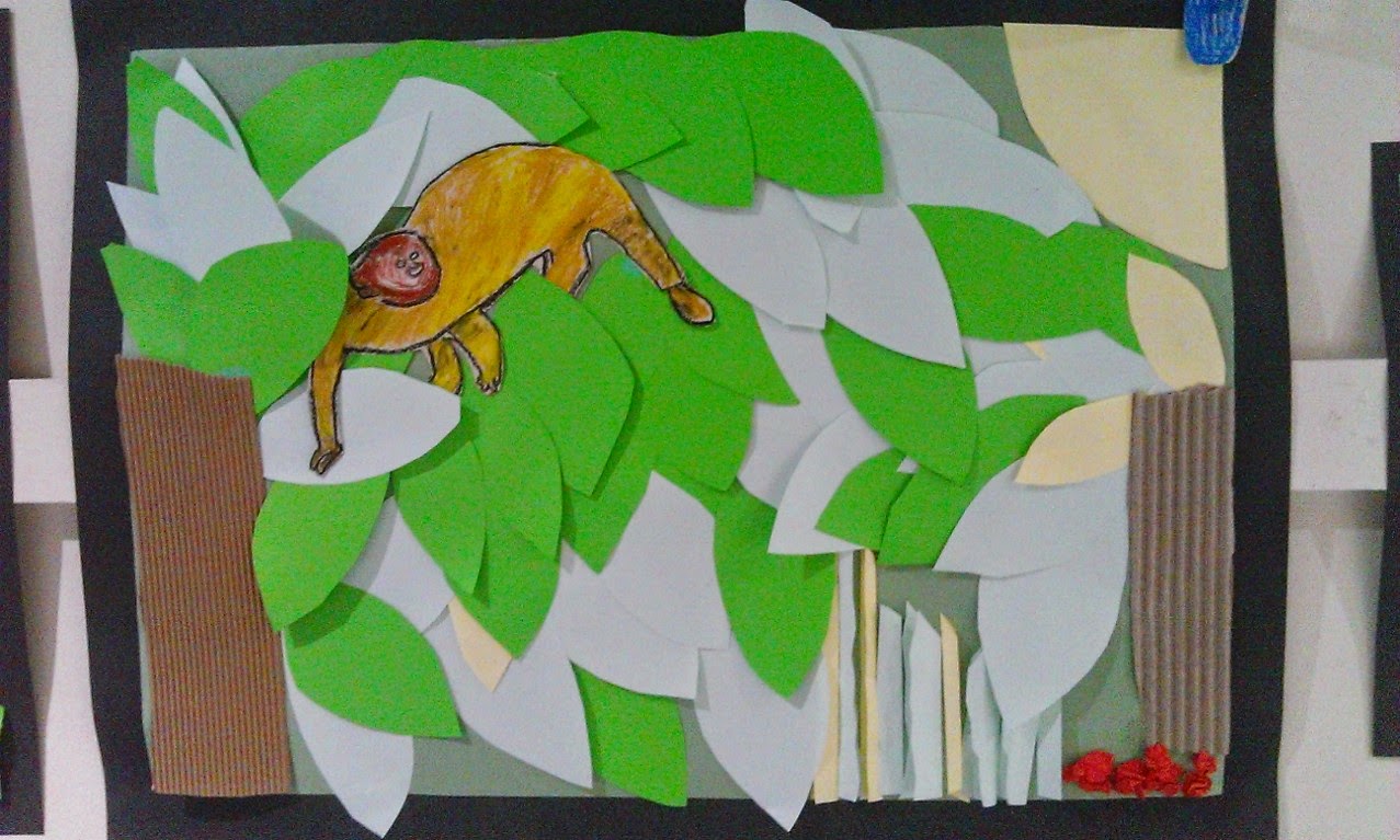 Primaryart123: Henri Rousseau - Rainforest Collages