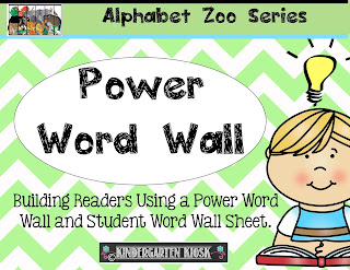 Kindergarten Kiosk: Animal Zoo Anchor Cards Word Wall Worksheets and ...
